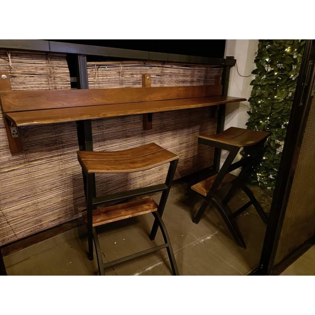 Solid Wood Balcony Hanging Table Hard wood Foldable Veranda Table ...