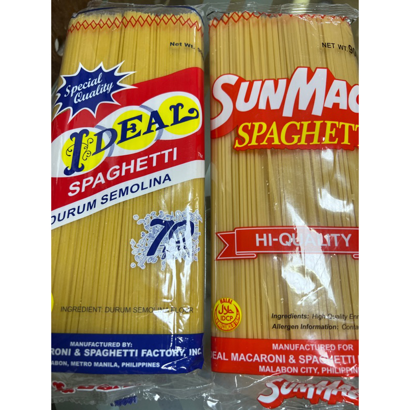 Ideal or SunMac Spaghetti 900g Halal Certified | Shopee Philippines
