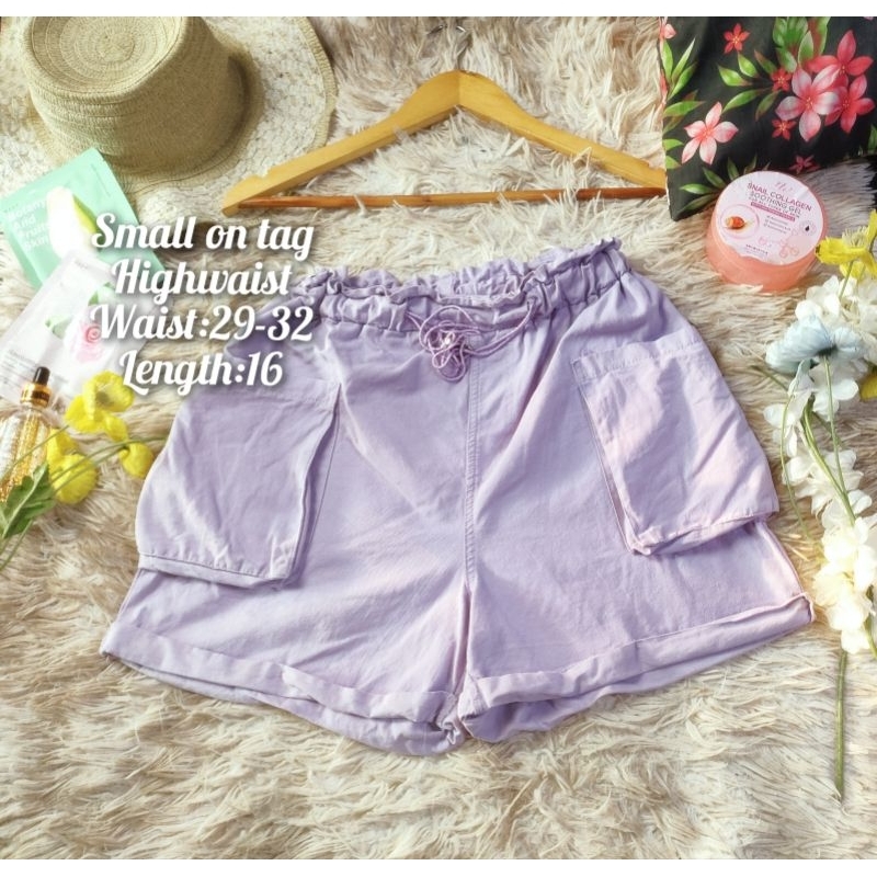 DENIM GARTERIZED SHORTS | Shopee Philippines
