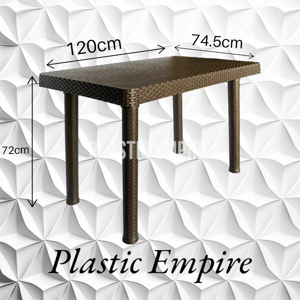 Jolly Plastic Weaved Rattan Anti Slip Easy to Assemble 6 Seater Dining ...