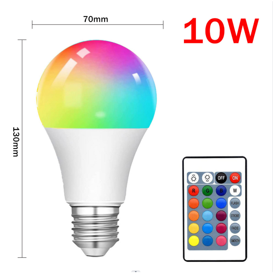 [COD]LED RGB Light Bulb, 220V Color Changing Bulb, Remote Control ...
