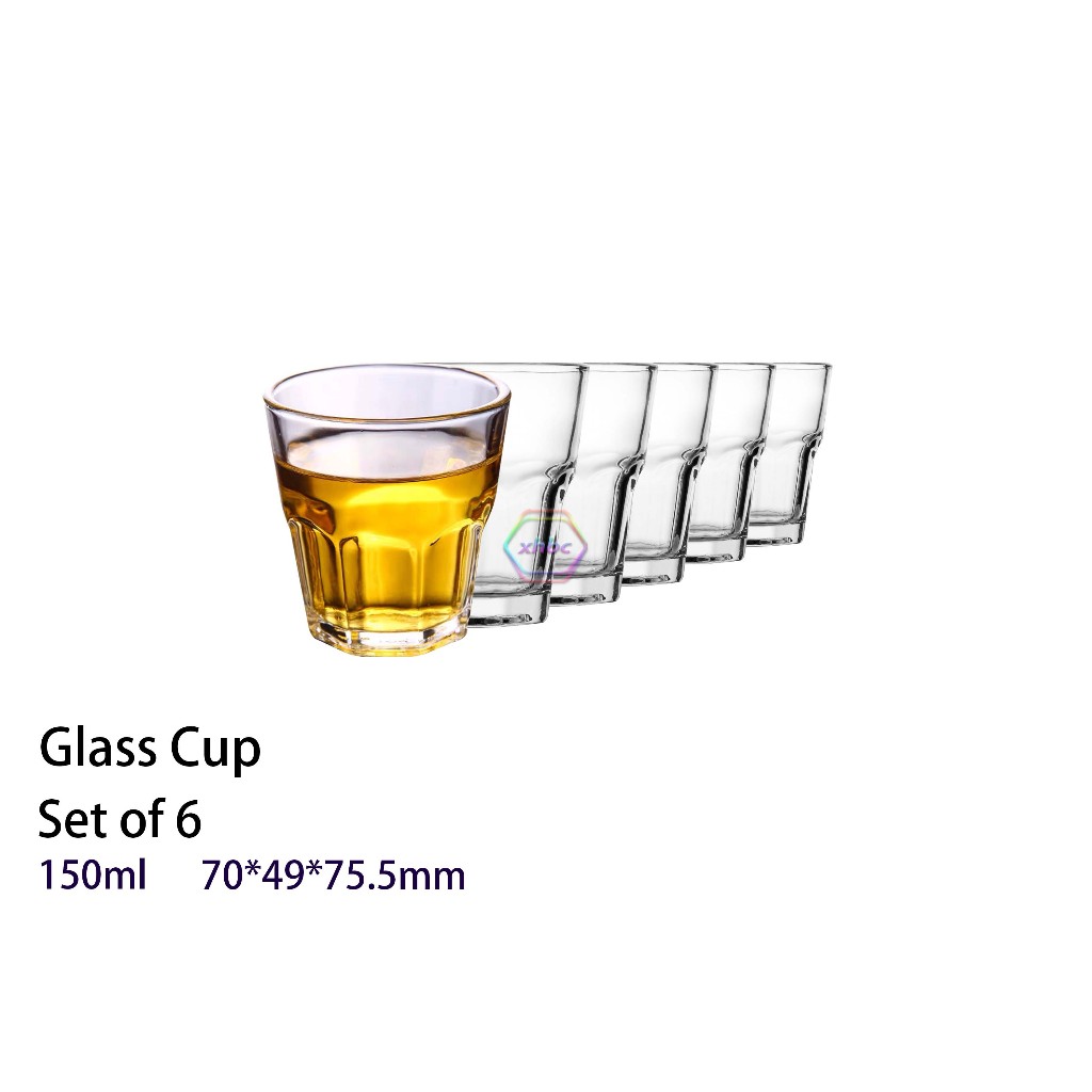 150ml Glassware Glass Clear Drinking Set (1pc.6pcs) Clear Glass Shot ...