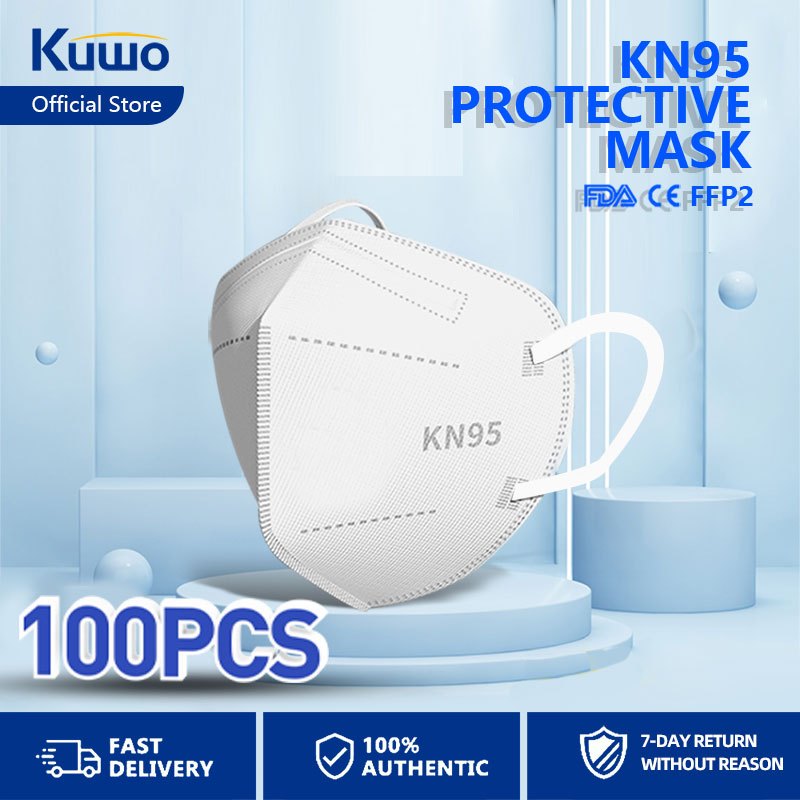 Kuwo 100Pcs Adult Kn95 Face Mask Original Disposable Protection Mask ...