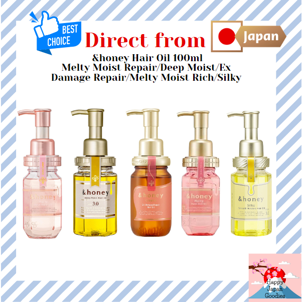 [Direct from JAPAN] &honey Hair Oil 100ml Melty Moist Repair/Deep Moist/Ex Damage Repair/Melty ...