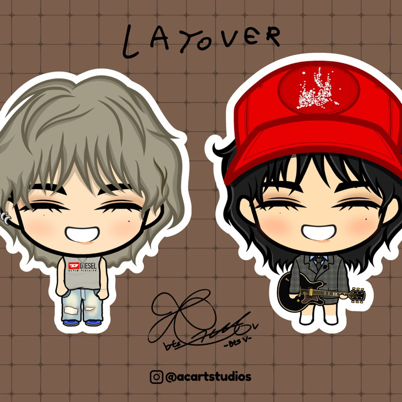 BTS V Layover Fanmade Stickers | Shopee Philippines