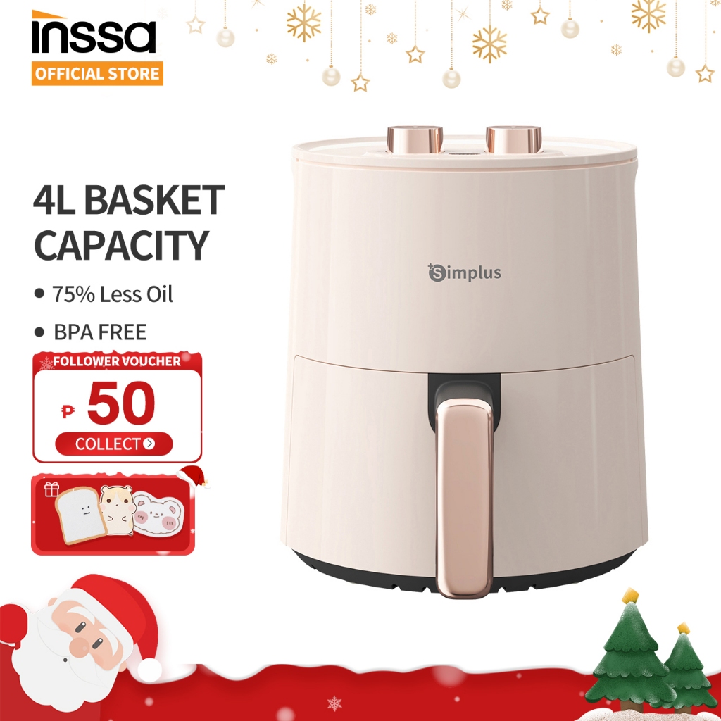 INSSA x Simplus Air Fryer 4L Multi-functional Fryer Electric Oven Oil Free Non Stick | Shopee ...