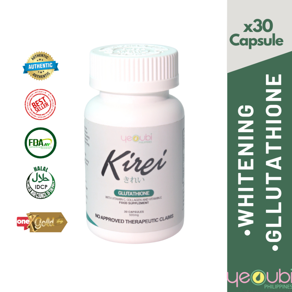 KIREI Glutathione with Collagen, Vitamin E and C 500mg x 30 Capsules per Bottle | Shopee Philippines
