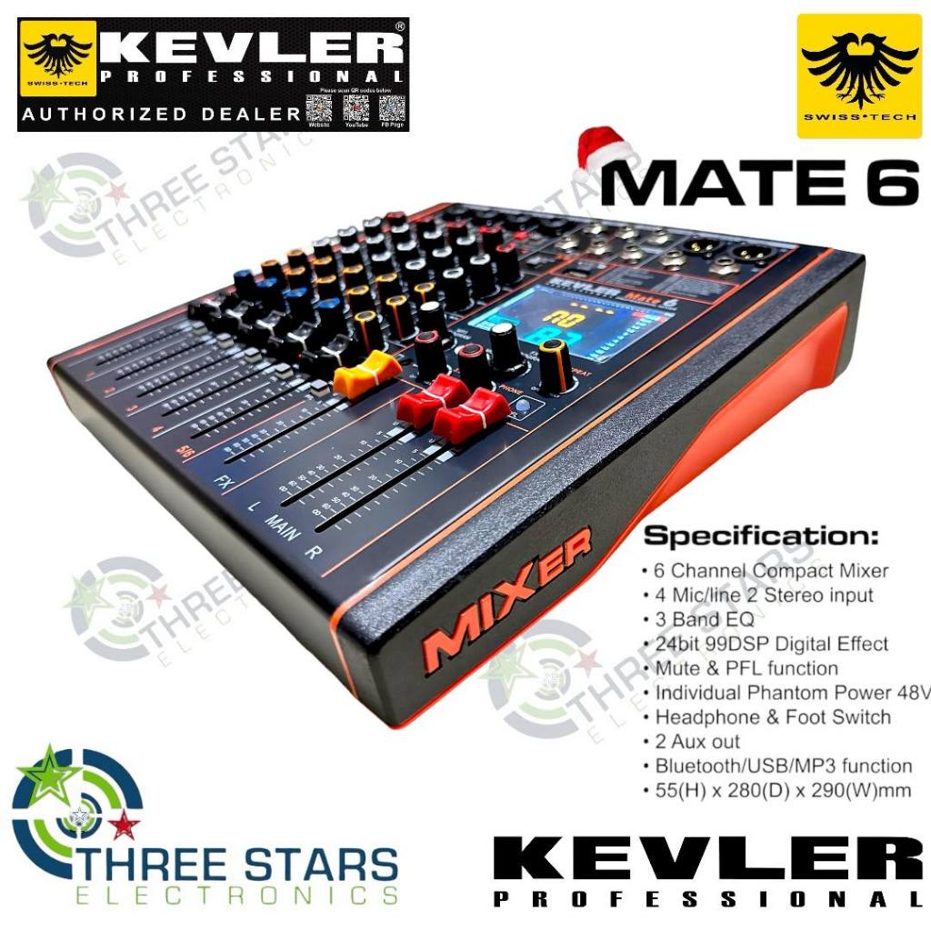 Kevler Professional Mate 6 Compact 6 Channel Mixer | Shopee Philippines