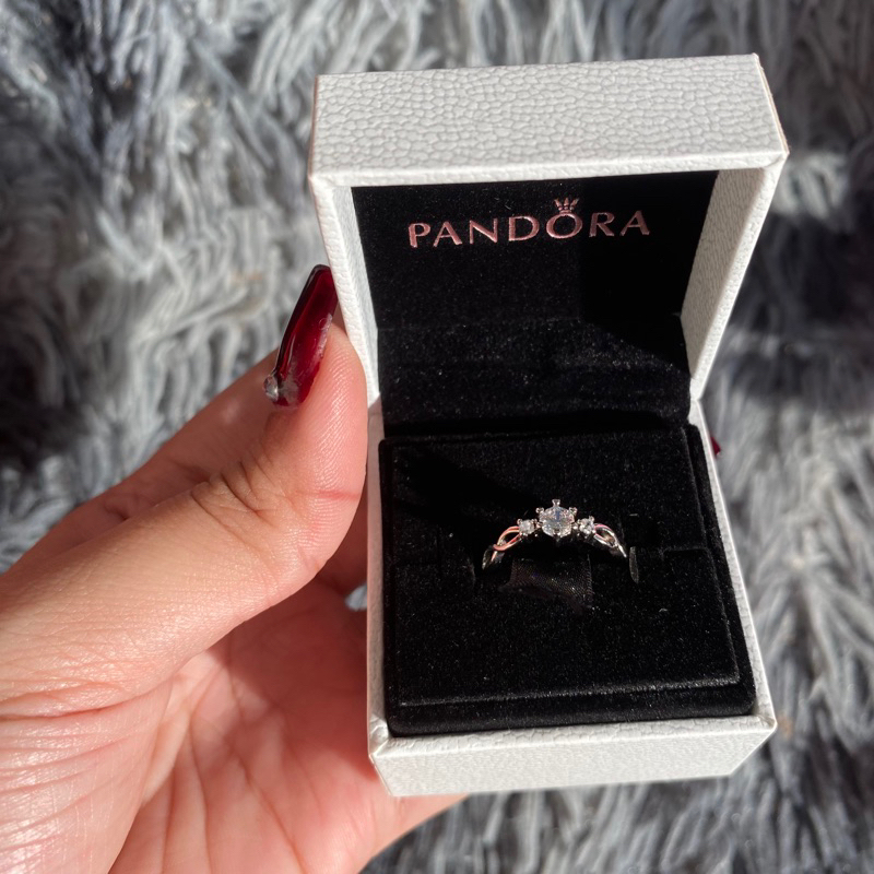 Adjustable Pandora Promise Ring + Handmade flowers in a box (gift for ...