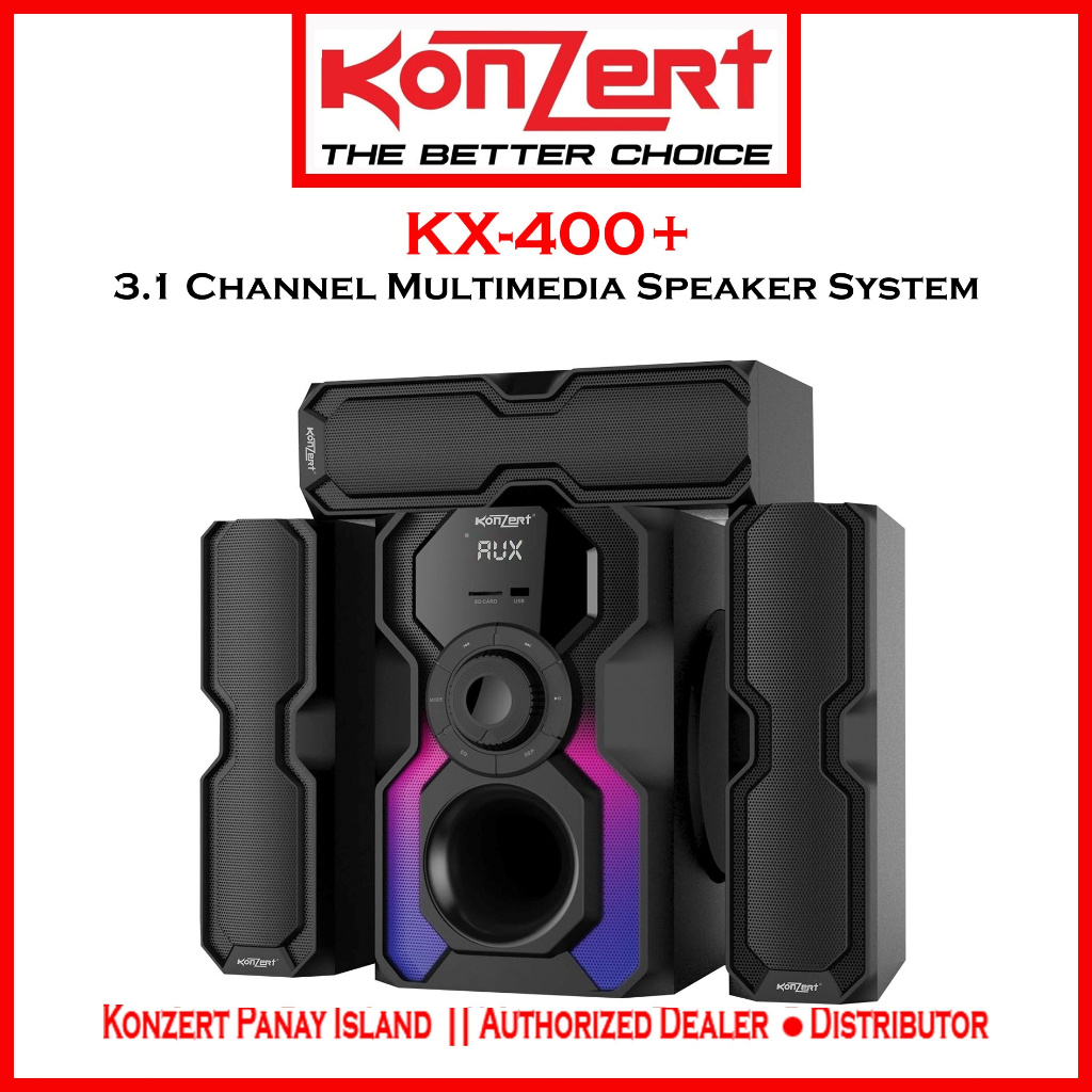 Konzert KX-400+ 3.1 Channel Multimedia Speaker System | Shopee Philippines
