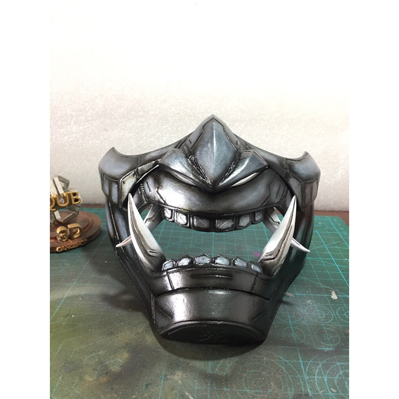 Custom made "Oni mask" (cyber punk & Super dlux samurai half face mask ...