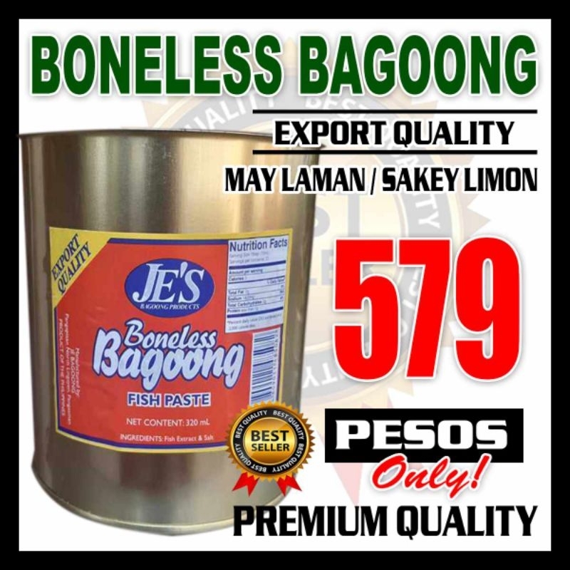 JE'S Boneless Bagoong Pure ISDA Pangasinan Best ( Canned/ 1 Limon ) | Shopee Philippines