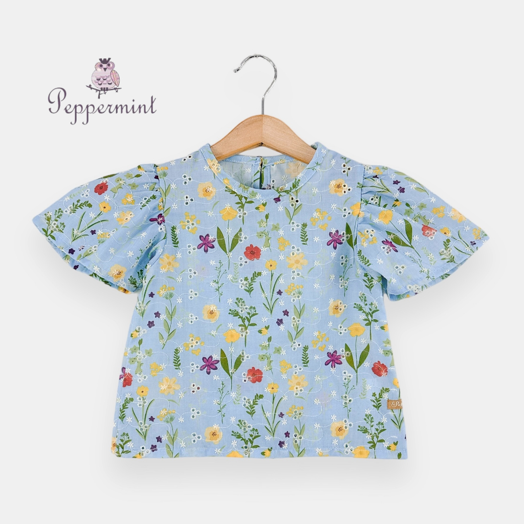 Peppermint Kids Illy Blouse (Light Blue) | Shopee Philippines