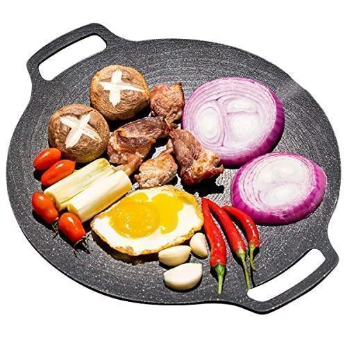 28CM/30CM/34CM/38CM Non-stick Stone Cooker Round Grill Pan Baking Plate ...