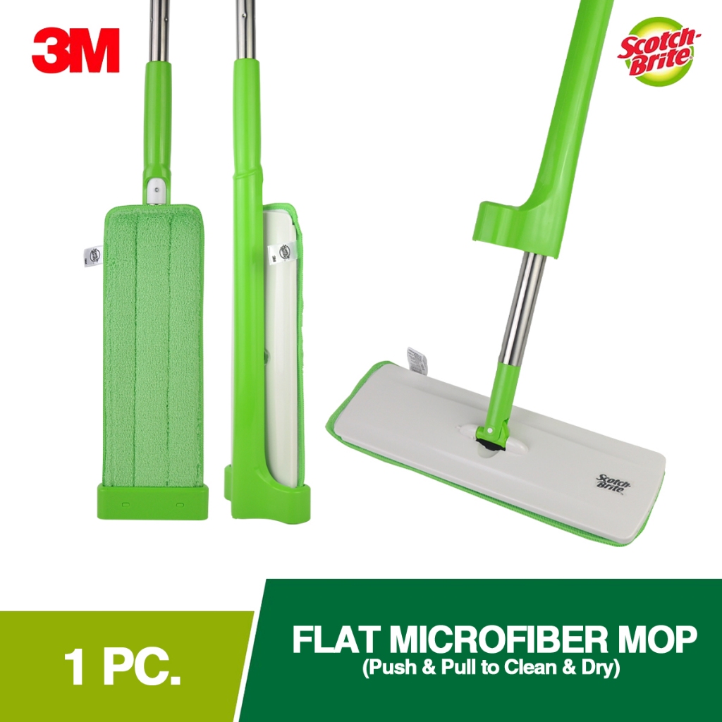 3M Scotch Brite Hands Free Mop Starter Kit Green | Shopee Philippines