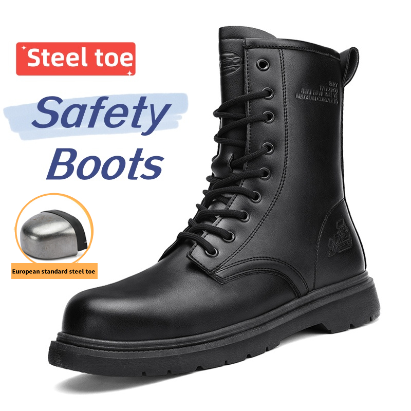 COD Men Waterproof Steel Toe Boots Anti-collision and Anti slip Safety ...