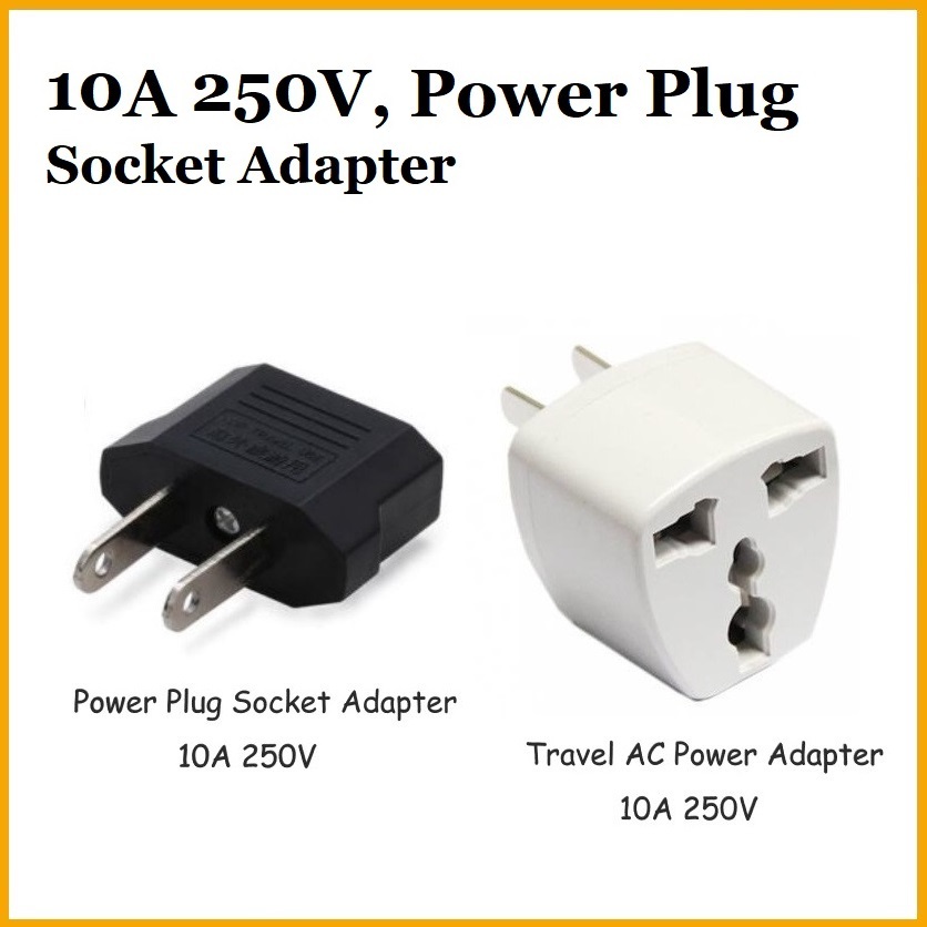 Universal Socket Adapter, 10A 250V Power Plug type, Travel AC Power ...