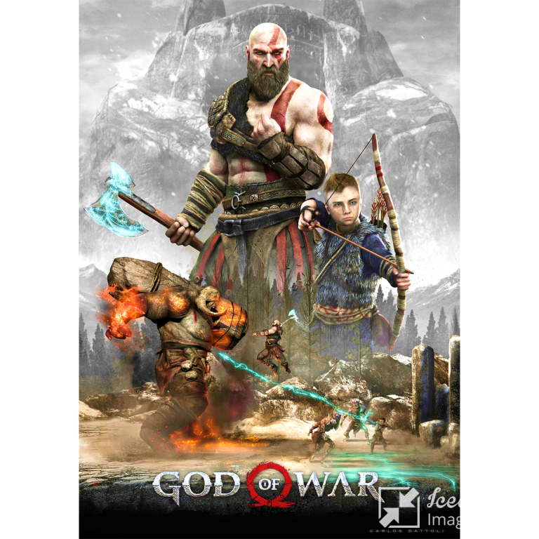 God Of War Game Posters PS4 Posters PS5 Wall Decoration / Laminated ...