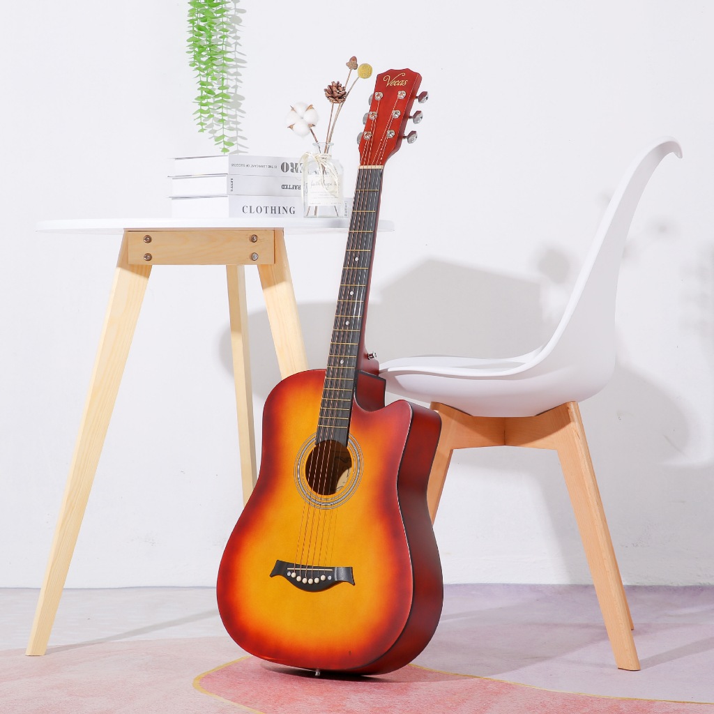Guitar 38 Inch Acoustic Guitar Low Action GitaraOriginal Suitable ...