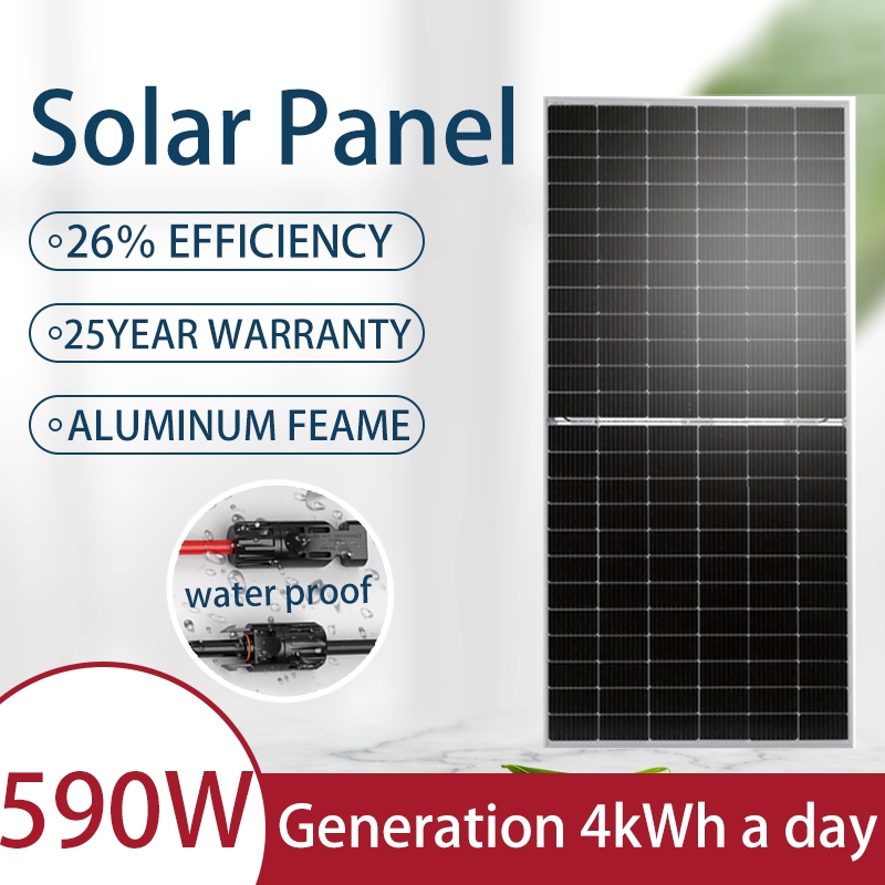 590W Dual Glass Solar Panel High Power High Conversion 25 Year Warranty ...