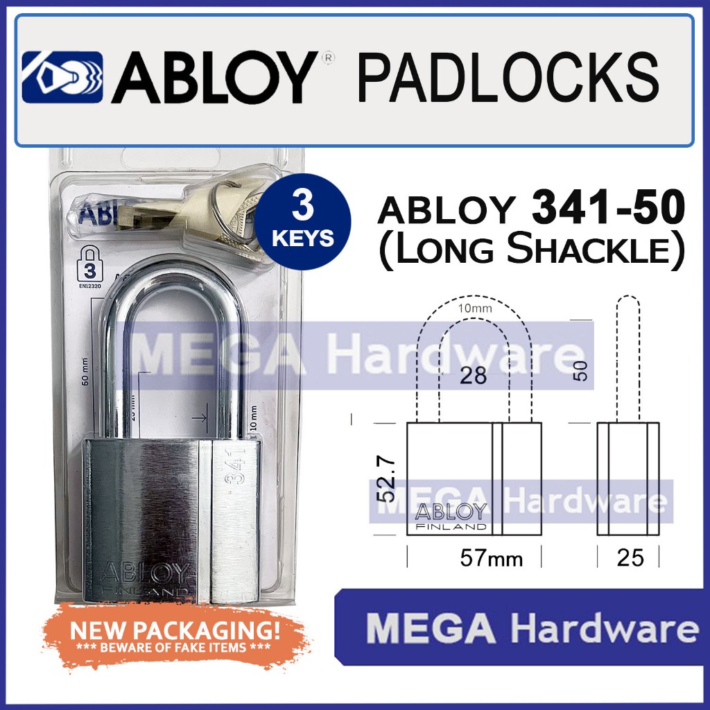 Abloy Padlock Heavy Duty PL341/25 or PL341/50 (FINLAND) | Shopee Philippines