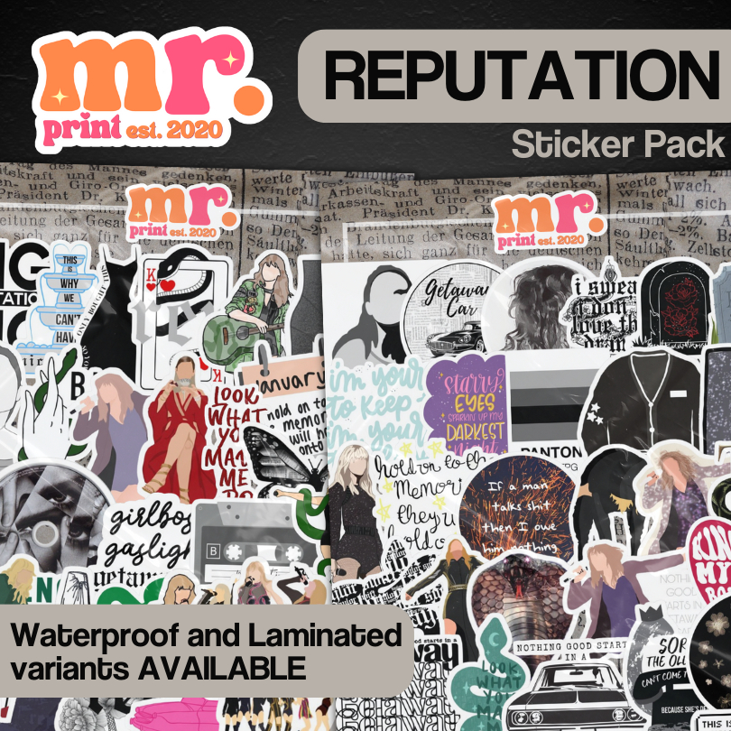 50 PCS| REPUTATION STICKERS TAYLOR SWIFT AQUAFLASK STICKERS LAPTOP ...