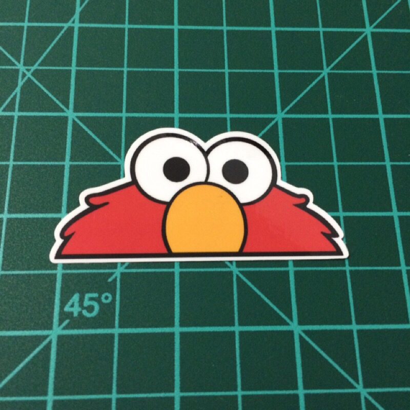 Elmo peeker sticker (laminated) | Shopee Philippines