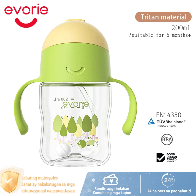 Evorie sippy cup for baby tumbler for kids tritan materials bote ng tubig- Amazon-200ml | Shopee ...
