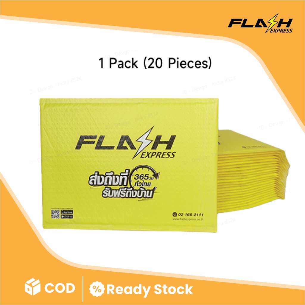 Flash Express 20 Pieces Bubble Bags Co-extruded Yellow Packaging ...