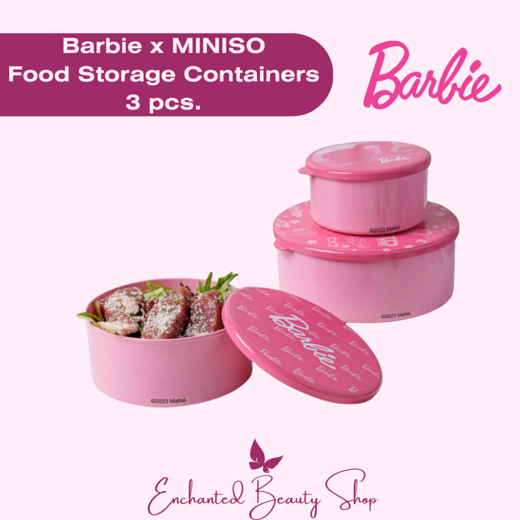 Barbie x MINISO Food Storage Container 3 pcs. | Shopee Philippines