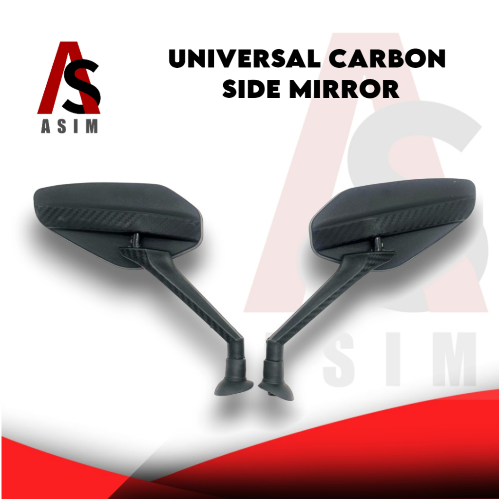 ASIM MOTORCYCLE UNIVERSAL CARBON SIDE MIRROR | Shopee Philippines