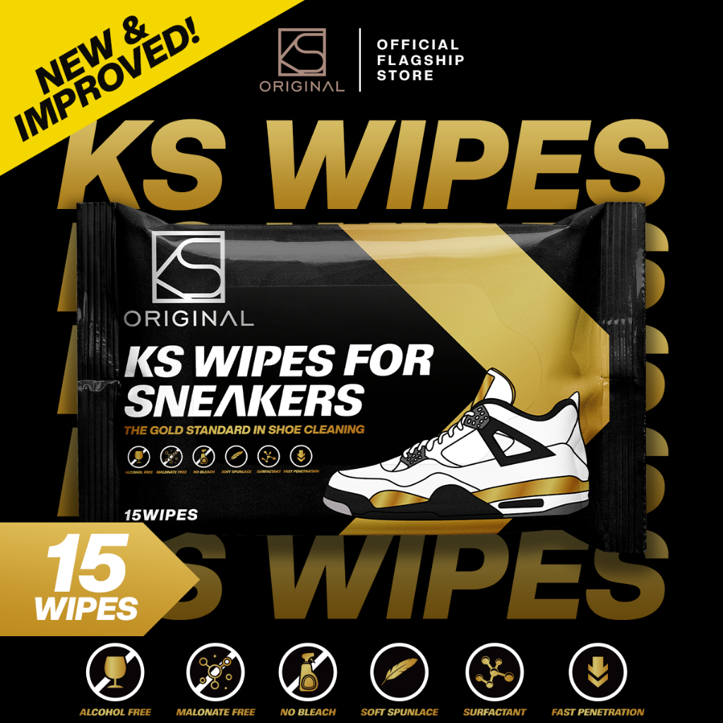 KSORIGINAL KS Wipes for Sneaker Cleaning White Shoes Best Shoe Care ...