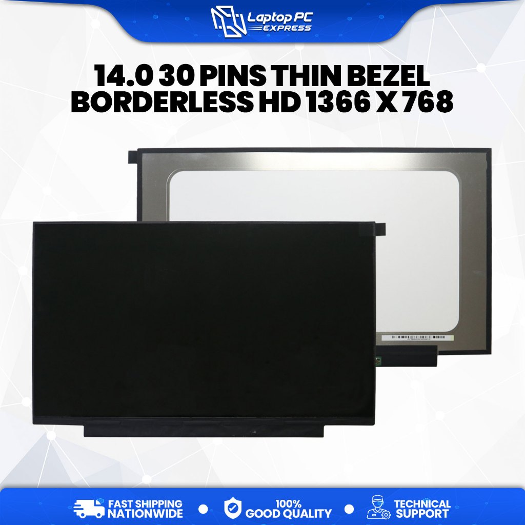 New Genuine LED LCD LAPTOP DISPLAY SCREEN 14.0" 30 PINS THIN BEZEL ...