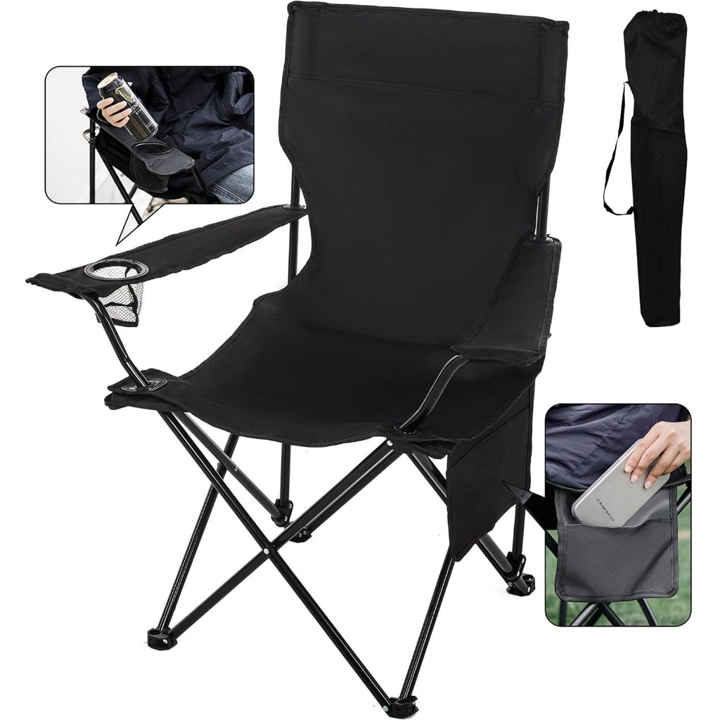 Extra Large Portable Camping Chair Folding Outdoor Lawn Chair | Shopee ...