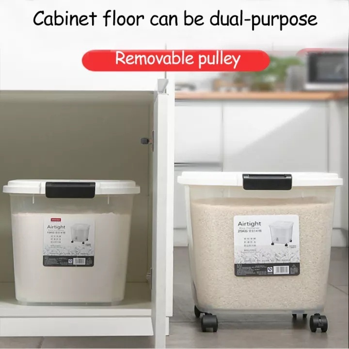 Rice dispenser 25Kilos 25kg sealed food rice storage container grain ...