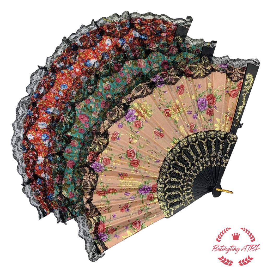 【BTT】Flower lace fan 23cm hand-held | Shopee Philippines