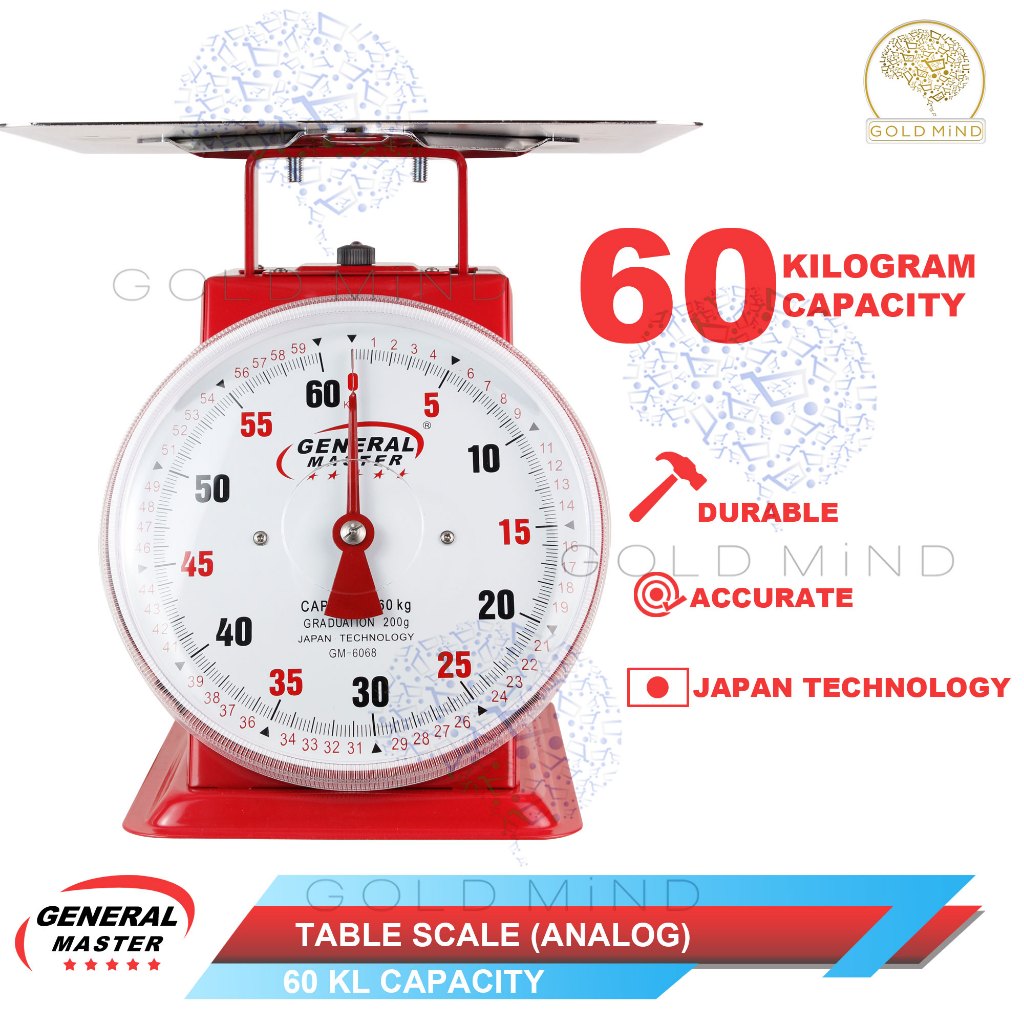 General Master Dial Spring Weighing Scale (60 KILO CAPACITY) | Shopee ...