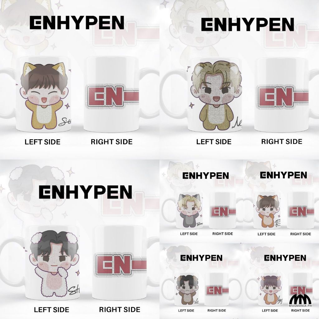 ENHYPEN Mugs - Mugmania - Jake, Jay, Niki, Heeseung, Sunghoon, Sunoo ...