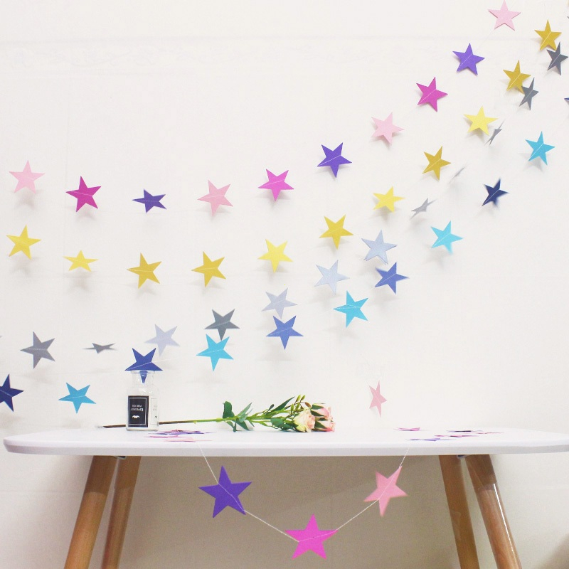 4M Gold Star Chain Star String Banners Birthday Party Baby Shower ...