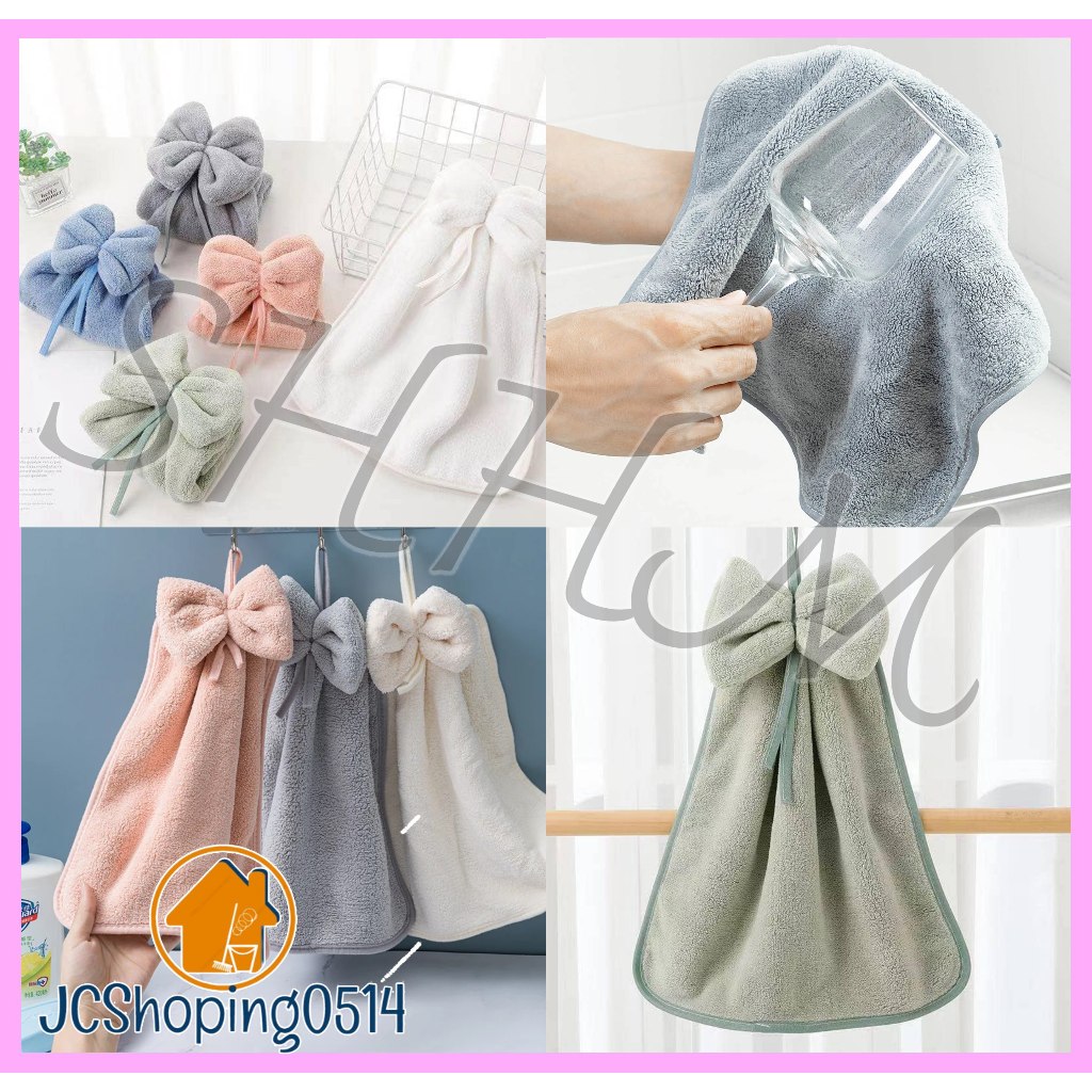 SHHM 1pcs Kitchen Cute Hand Towel Refrigerator Towel Hanging Bathroom ...
