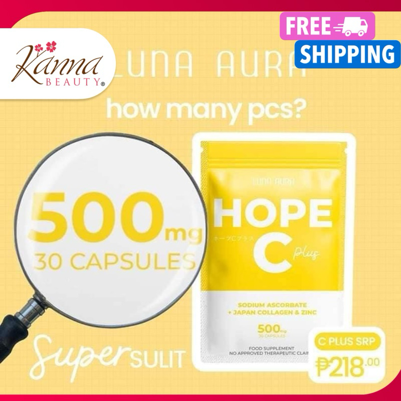 Luna Aura Hope C Plus Vitamin C 30capsules Immune Health Clear Skin ...