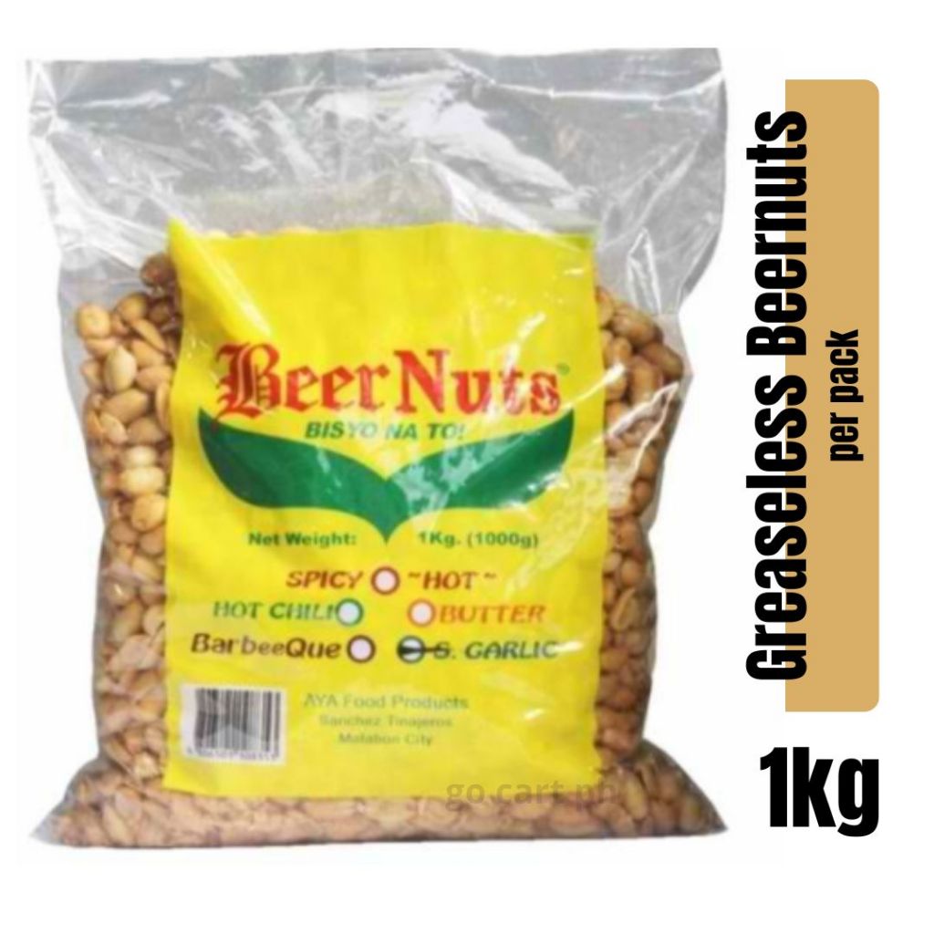 [GO-CART PH] 1kg Garlic Greaseless Nuts, Garlic Peanuts, Spicy Garlic ...