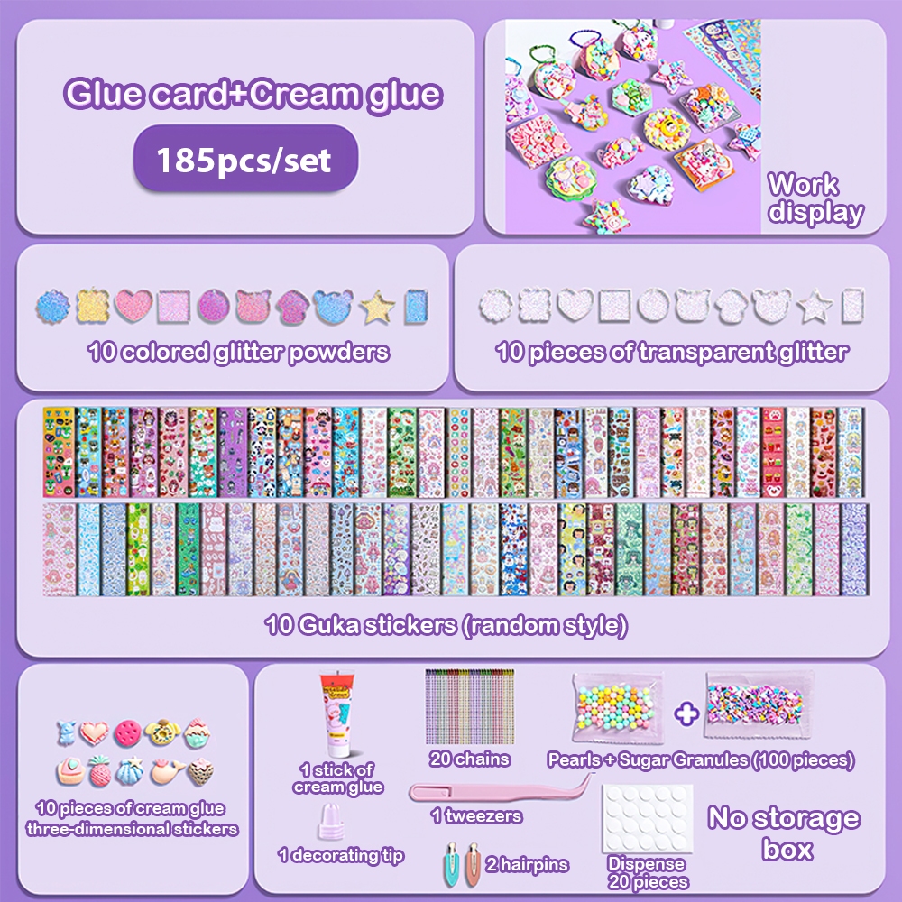 Guka Set Box Guka Sticker Tool Set Child Gift Pack Accessories Goo Card ...