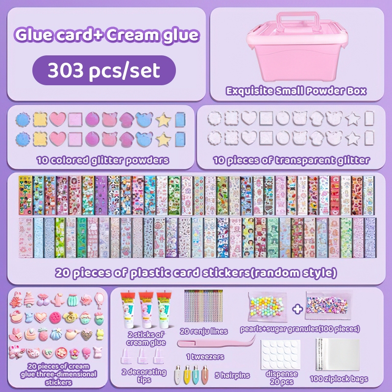 Guka Set Box Guka Sticker Tool Set Child Gift Pack Accessories Goo Card ...