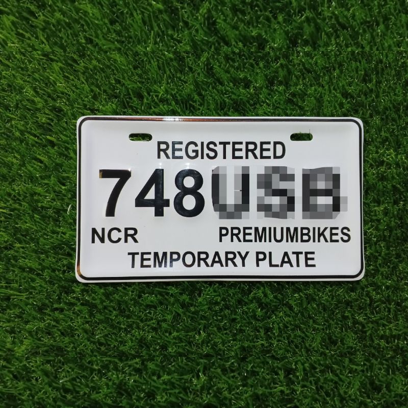 Customized Temporary Metal Plate FOR MOTOR (5x9 Size) | Shopee Philippines