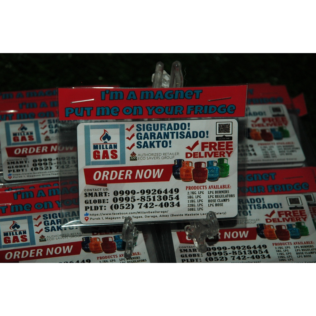 LPG | WATER STATION | REF MAGNET CALLING CARD | Shopee Philippines