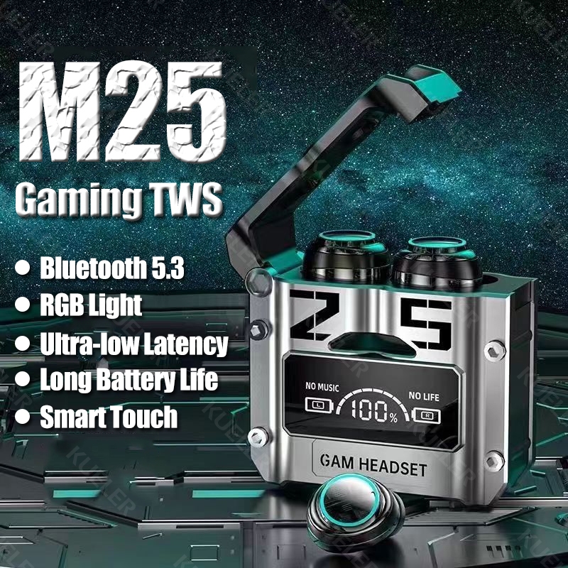 M25 Gaming TWS Bluetooth Earphones with Microphone Earbuds Wireless ...