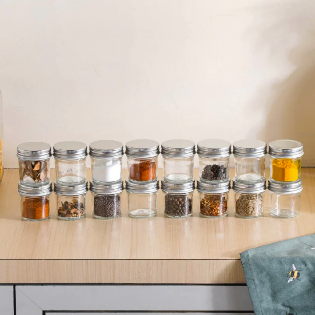 6pack 50ml Cute Glass Storage Jars With Lid - Perfect for gift | Shopee ...