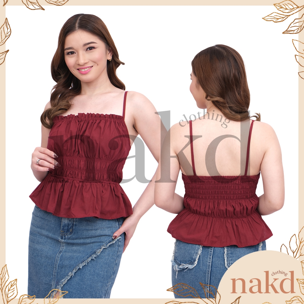 NAKD FASHION BELLORA SEXY STRING COTTON LINEN SMOCKING BACK DAILY ...