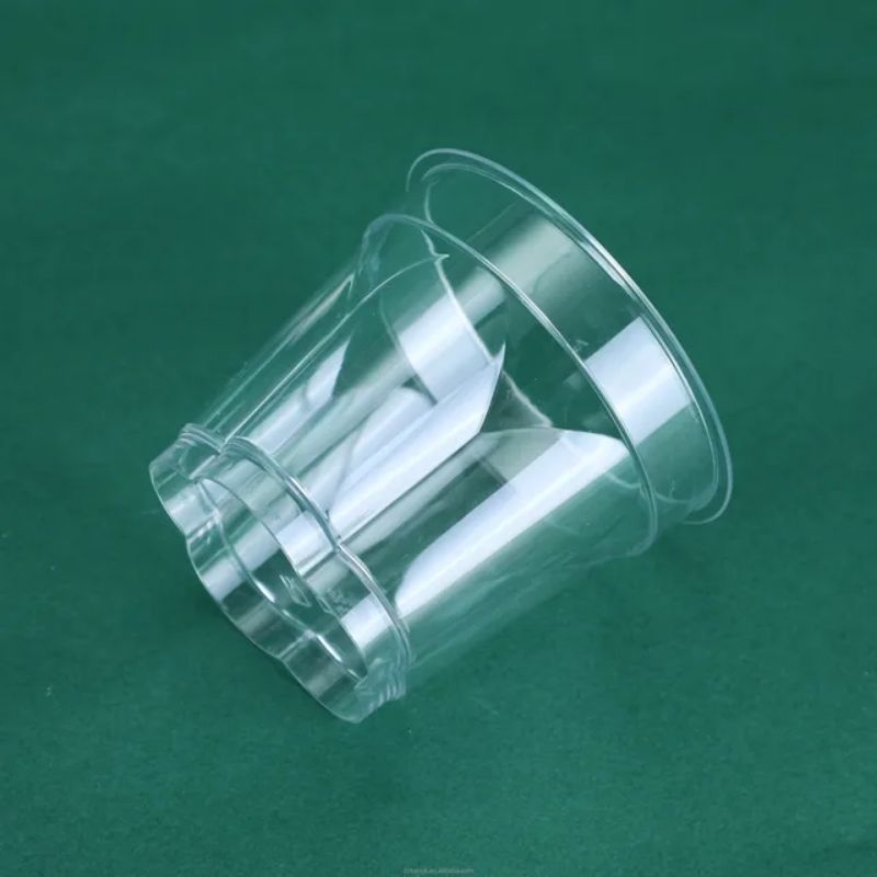 Disposable Acrylic Flower shape container (PET CUP) with lid 25pcs/pack ...